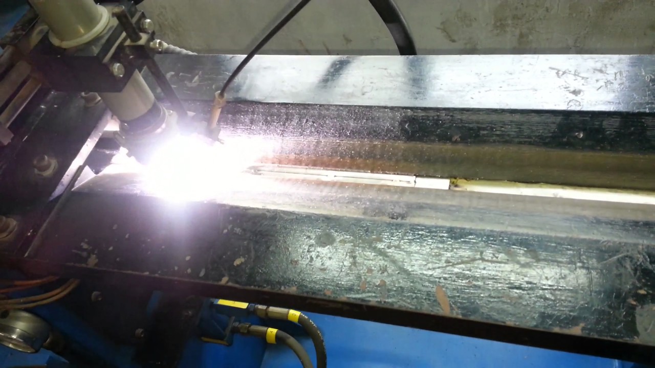 Linear Welding automation with Plasma Welding Machine - YouTube