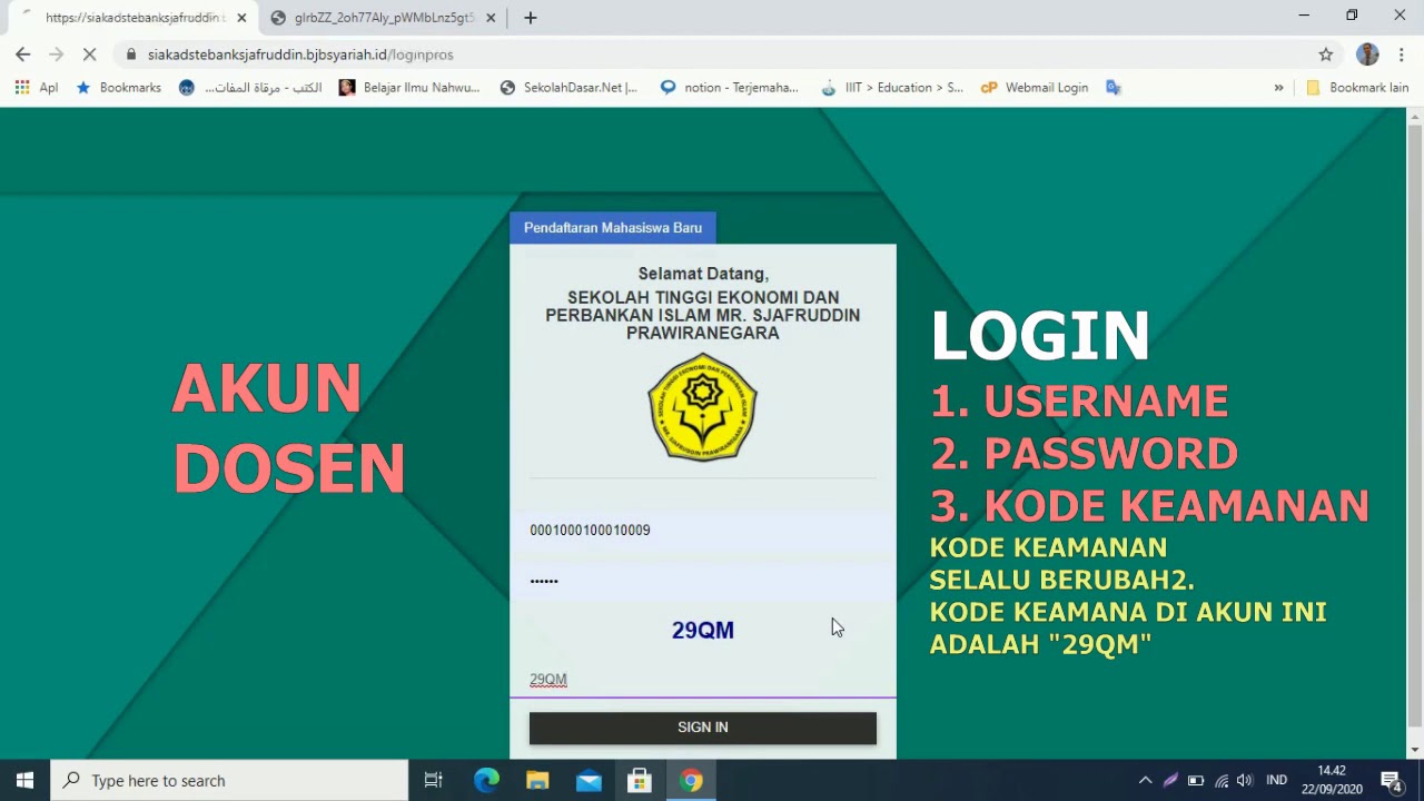 Cara menggunakan SIAKAD STEBank - YouTube