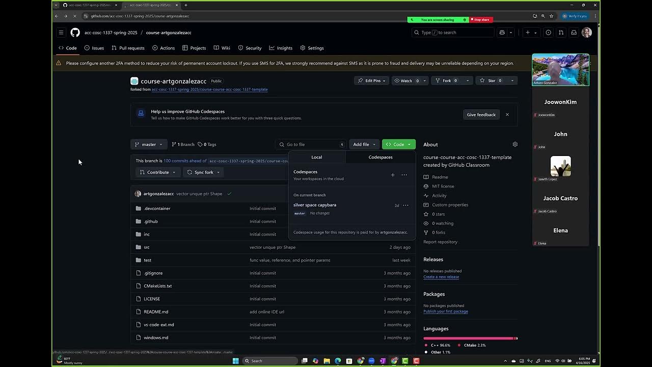 041625 COSC 1337 C++ add Customer class to ATM example - YouTube