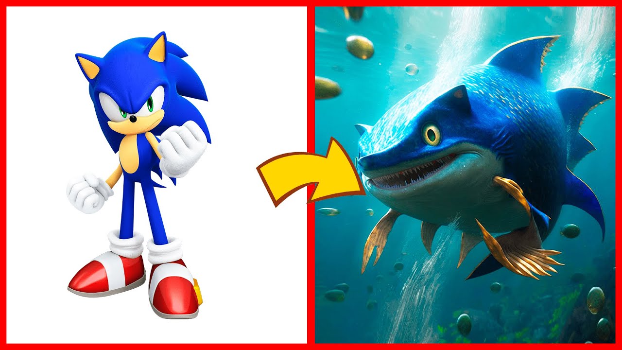 SONIC the Hedgehog ALL CHARACTERS as FISH (PART 3) 2024 - YouTube
