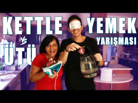 GÖZLERİMİZ KAPALI ÜTÜ VE KETTLE İLE YEMEK YAPMA YARIŞMASI!!