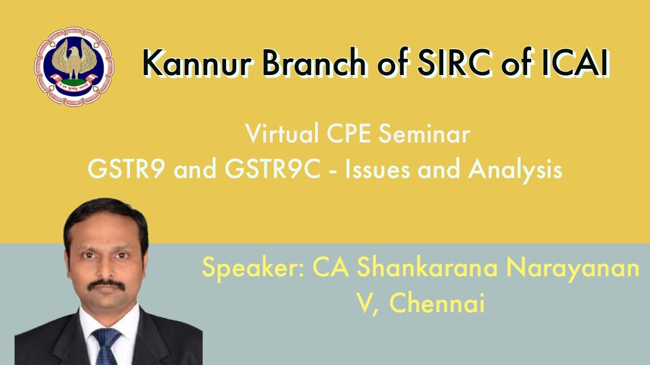 Kannur Branch of SIRC of ICAI - VCM - YouTube