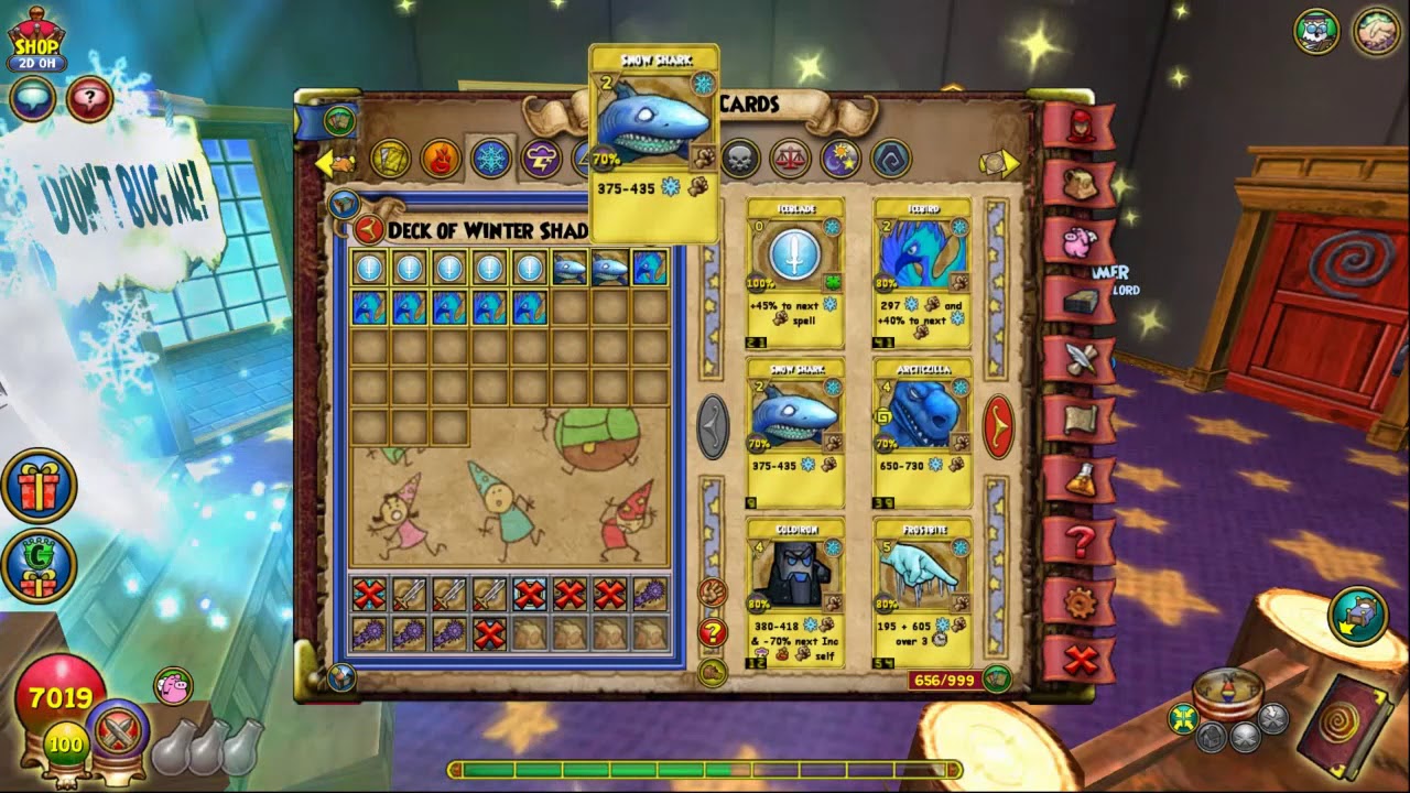 Wizard101: 2k rank exalted ice gear/deck setup - YouTube