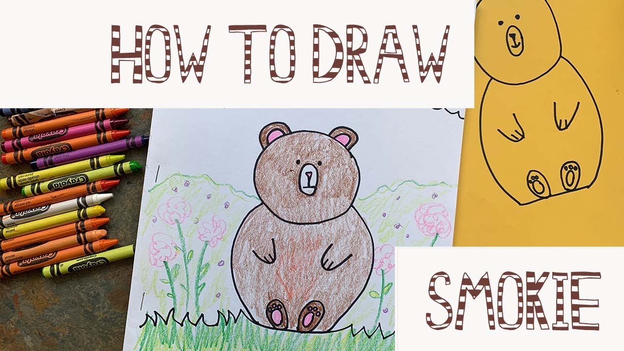 How to draw Smokie the Bear - YouTube