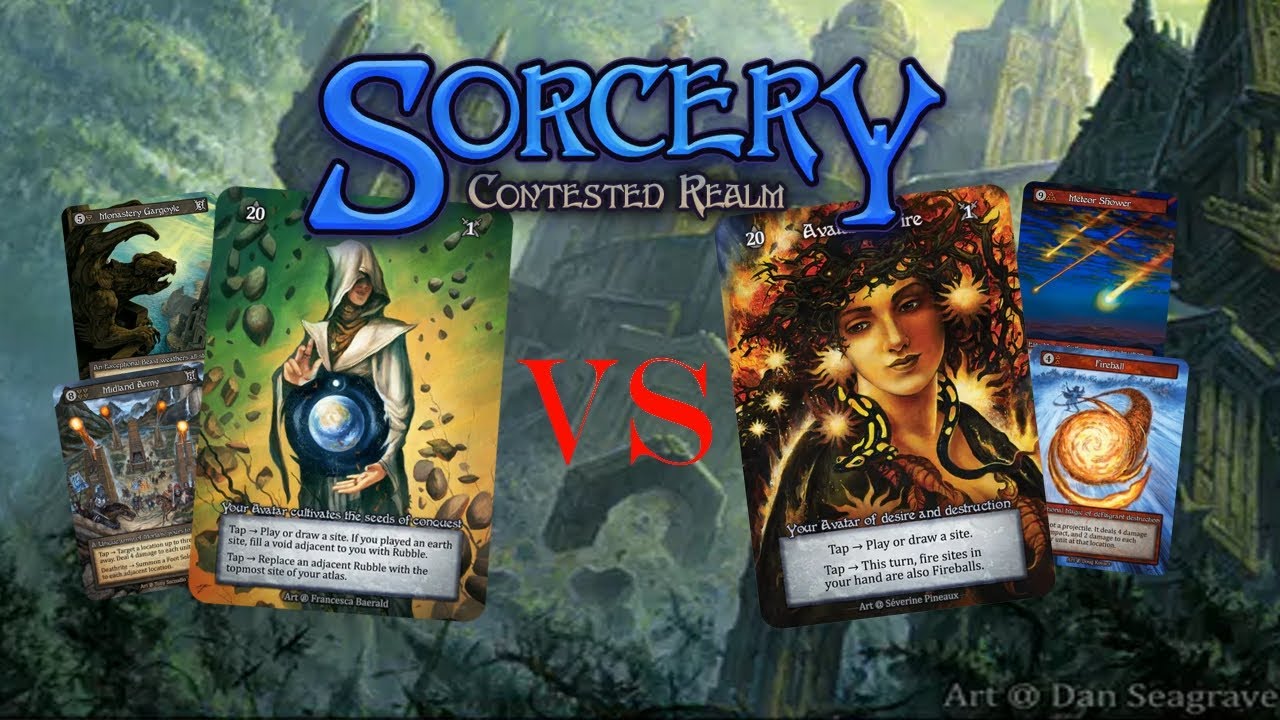 Sorcery: Contested Realm Gameplay Geomancer VS Avatar of Fire - YouTube