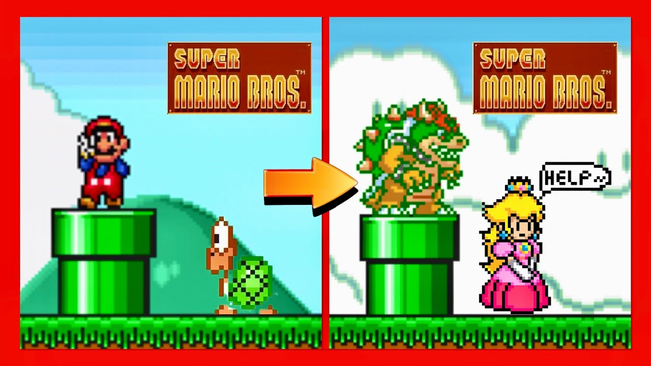 Bowser is the HERO in Super Mario Bros. NES?!...HOW?! - YouTube