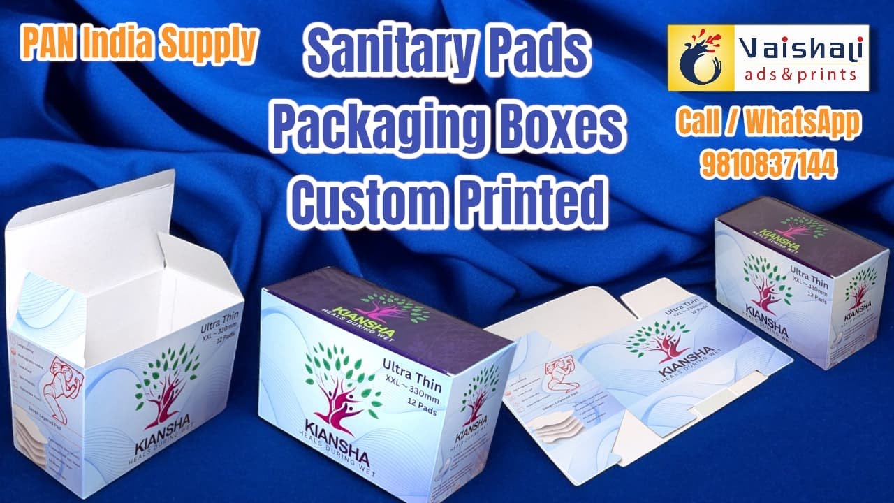 CUSTOM PACKAGING BOXES FOR SANITARY PADS - YouTube