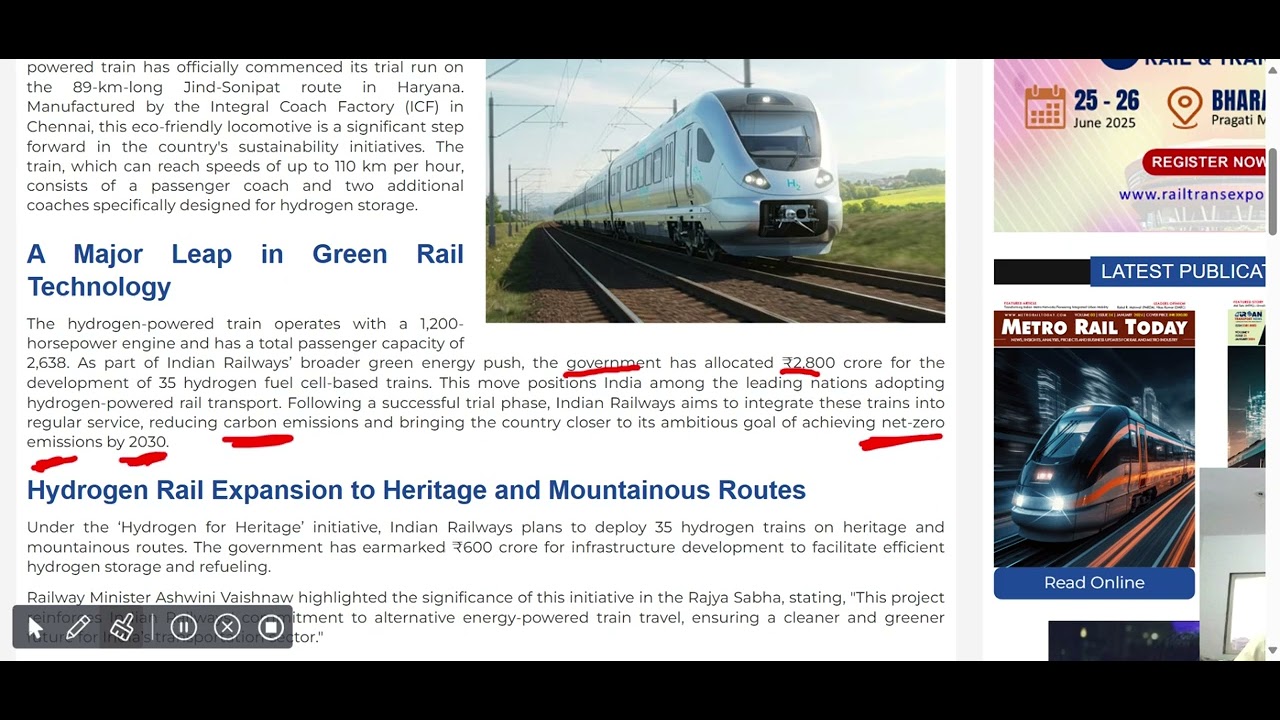 India's First Hydrogen Train trail Latest News Update | Hydrogen Green ...