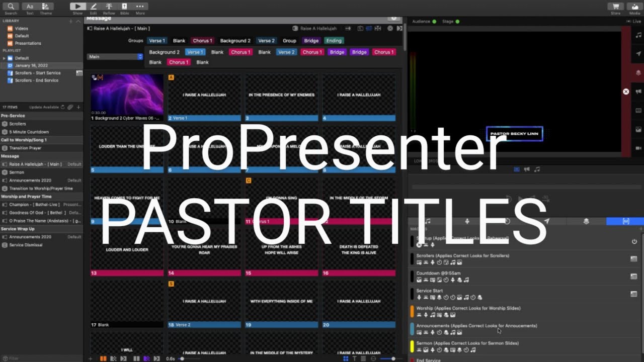 ProPresenter Setup - Pastor Title - YouTube