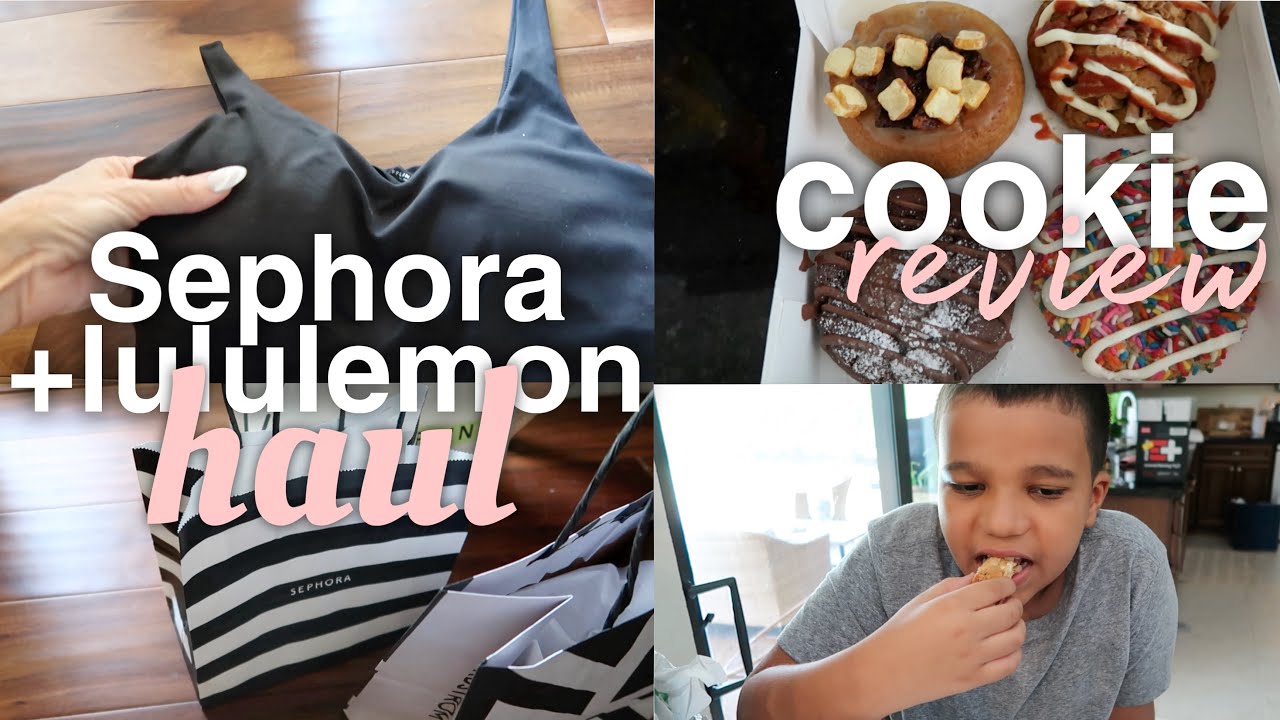 Lululemon + Sephora Haul / Night Owl Cookie Review plus Seb's new hair ...