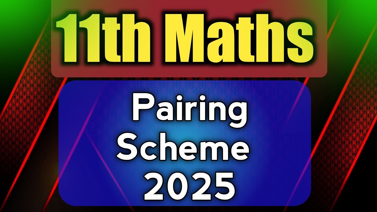 1st Year Math Pairing Scheme 2025 || 11th Class Math Pairing Scheme ...