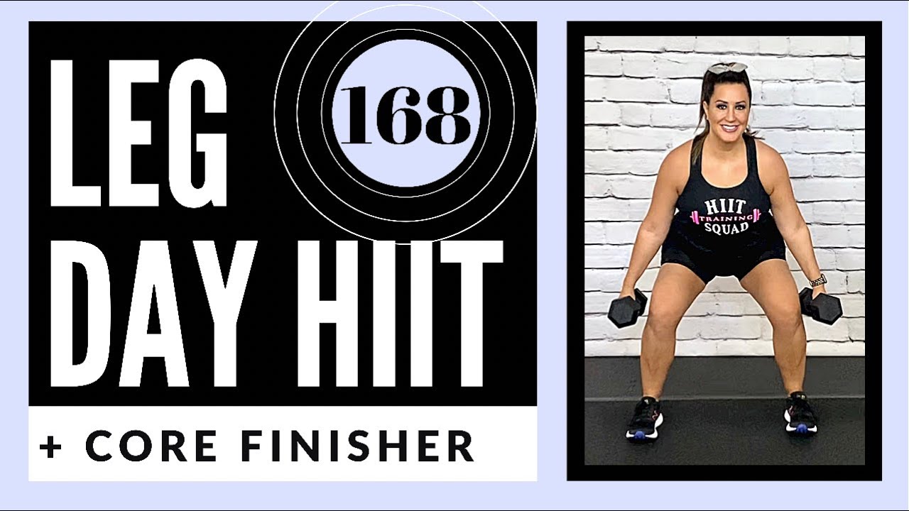 LEG DAY Strength Workout (Dumbbells ONLY) Bonus Core Finisher - YouTube