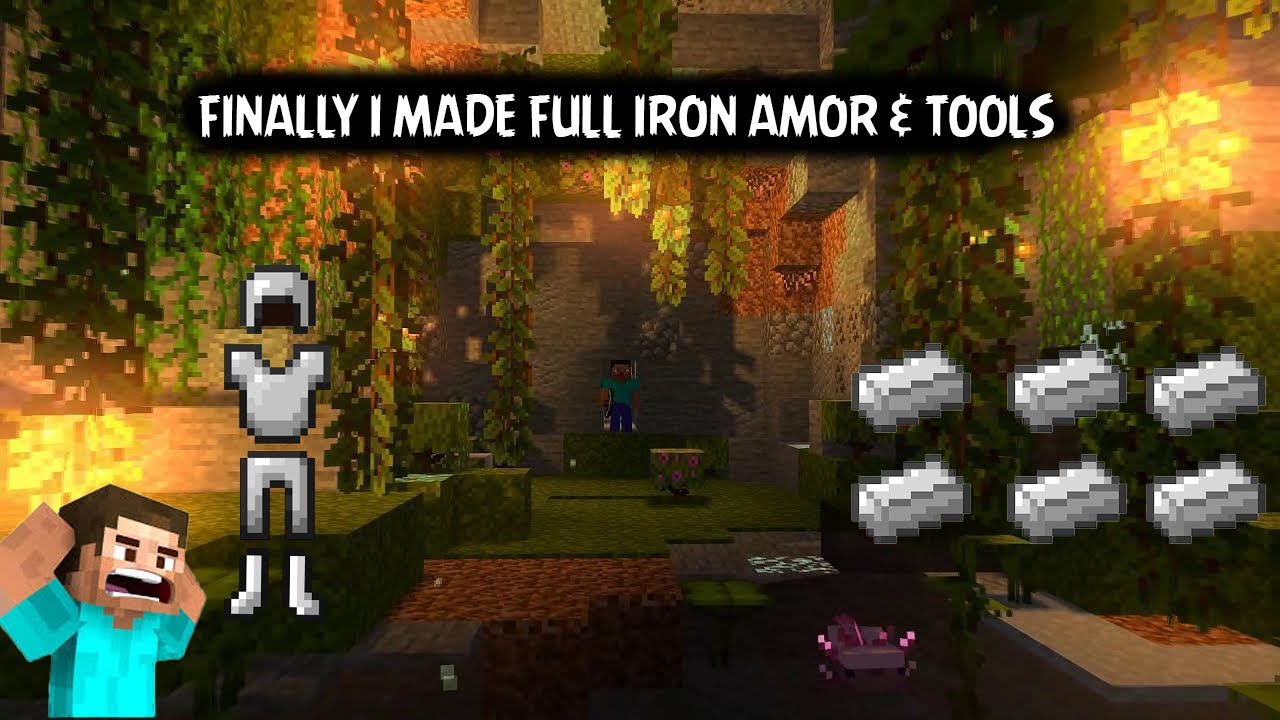 FINALLY I MADE FULL SET OF IRON AMOR & TOOLS #3 || MINECRAFT ...