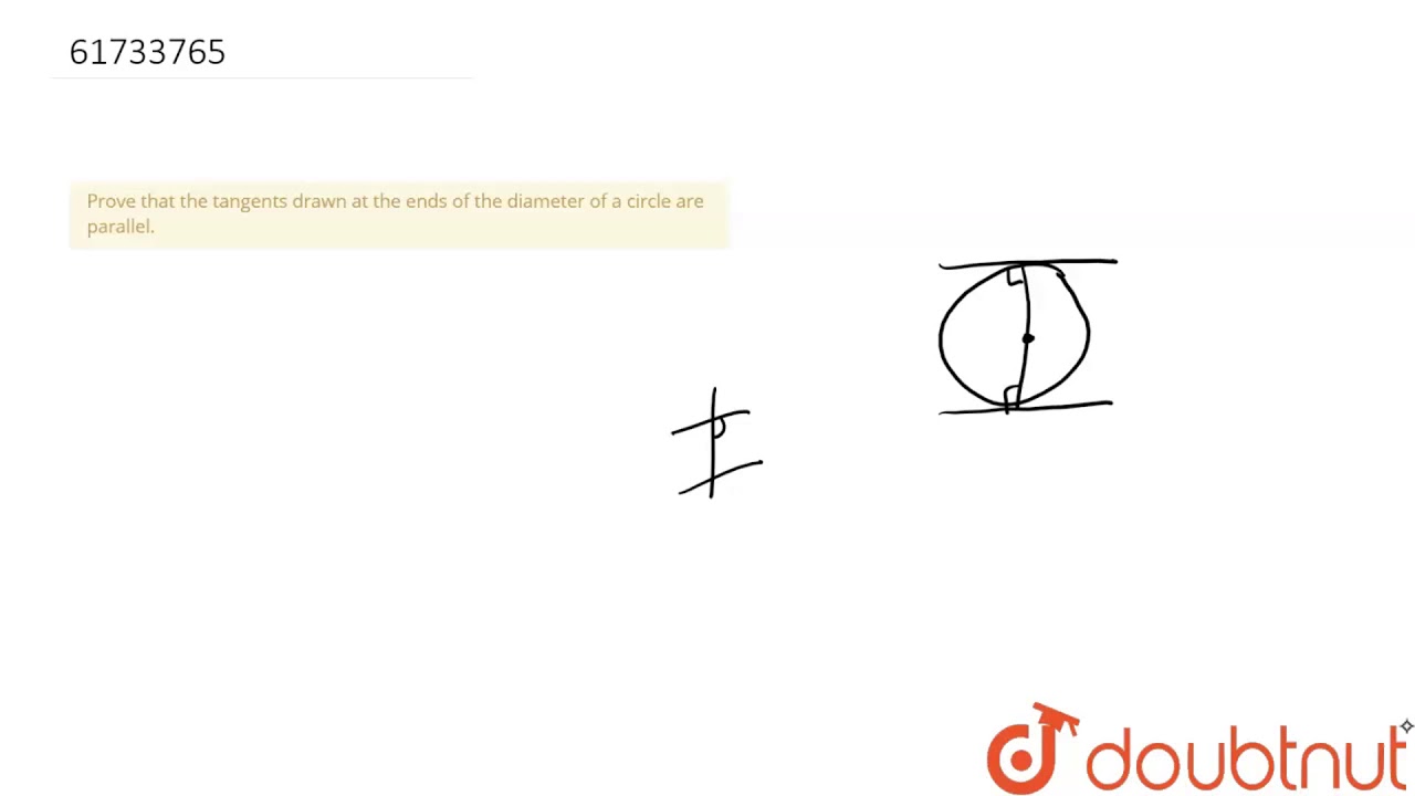 Prove That The Tangents Drawn At The Ends Of The Diameter Of A Circle prove-that-the-tangents-drawn-at-the-ends-of-the-diameter-of-a-circle