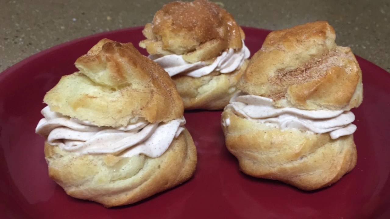 Churro Cream Puffs - YouTube