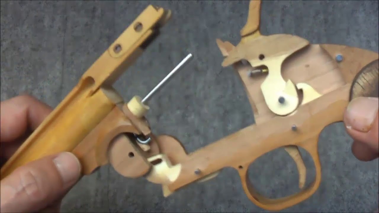MAKE A RUBBER BAND REVOLVER - YouTube