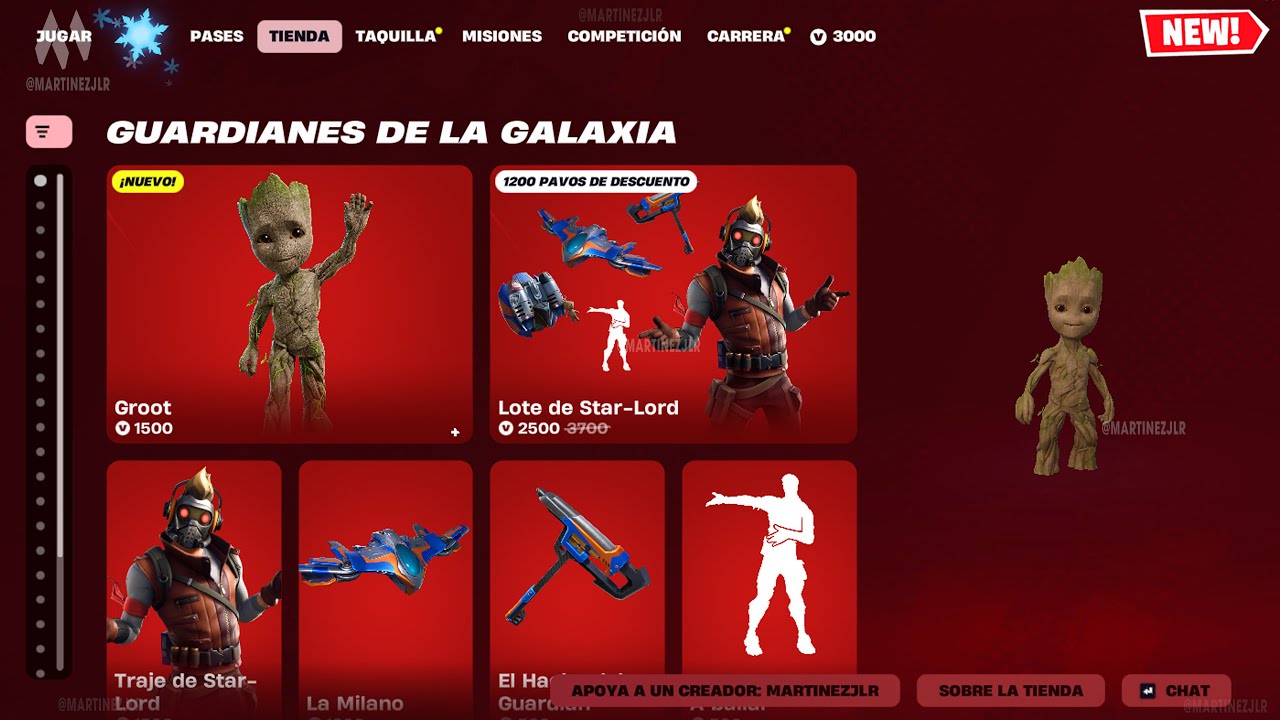 NUEVA SKIN GROOT, SKIN GALAXIA, SKIN ISHOWSPEED, SKINS LOS SIMPSON ...
