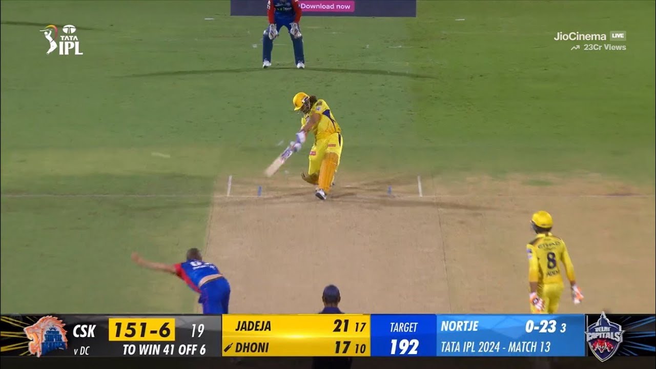 MS Dhoni batting today | MS Dhoni batting highlights | CSK vs DC IPL ...