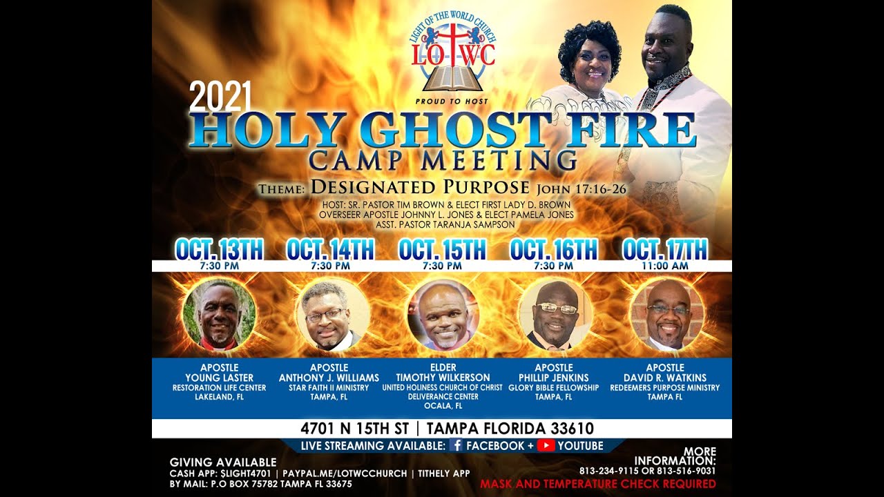 Holy Ghost Fire Camp Meeting 10-16-21 - YouTube