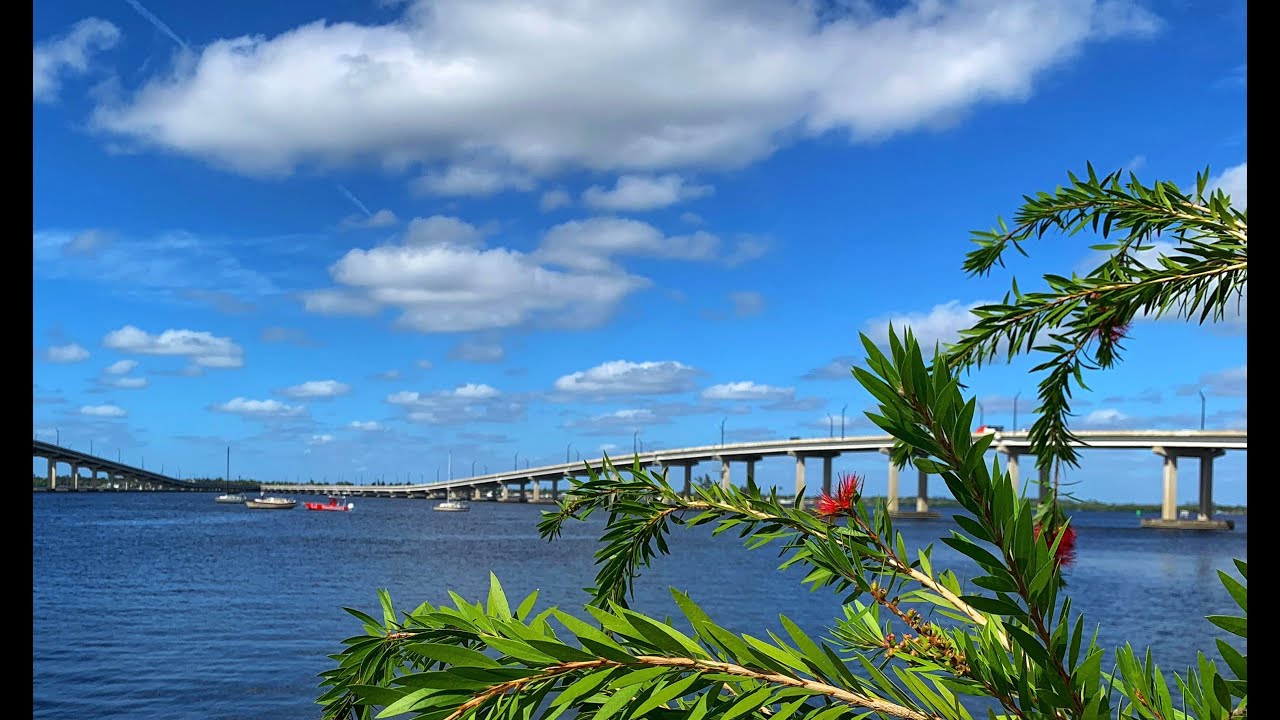 Fort Myers west of the Edison Bridge - YouTube