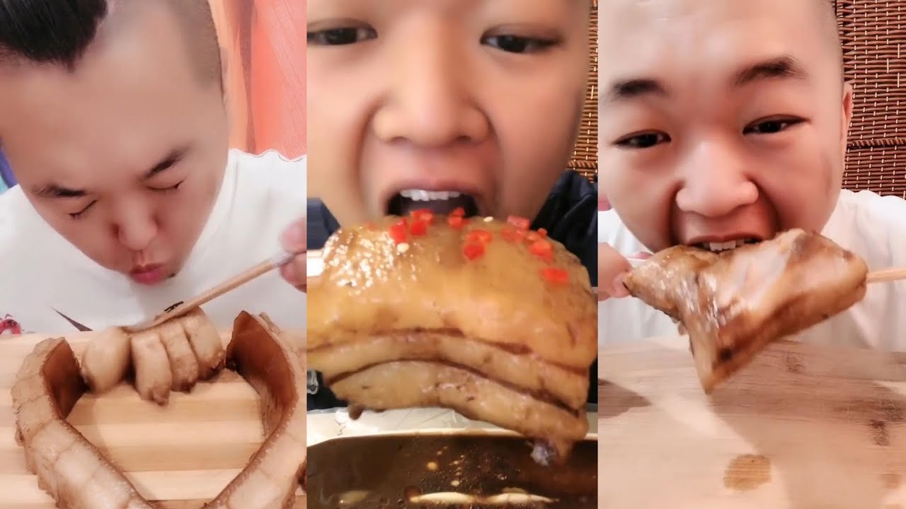 ASMR FAT EATING SOUND MUKBANG 脂身の多い肉 (REAL SOUND) 비계 - YouTube