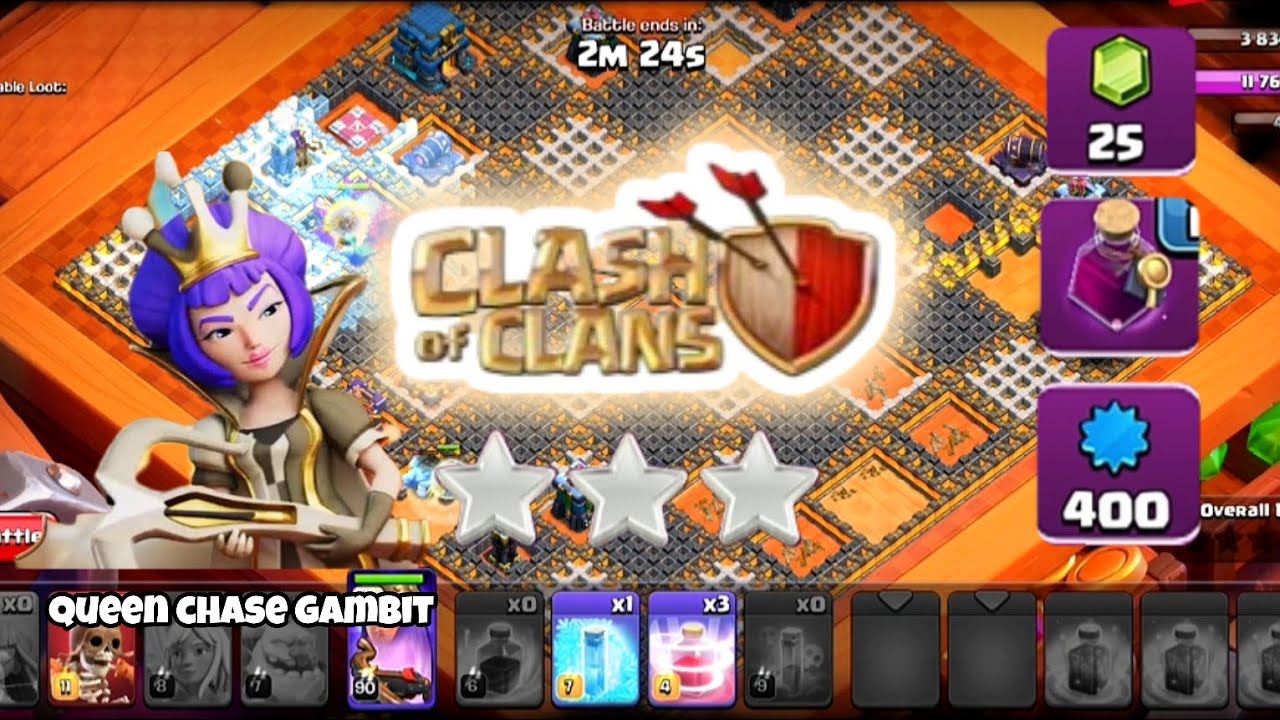 Easily 3 star Queen chase gambit challenge (clash of clans) - YouTube