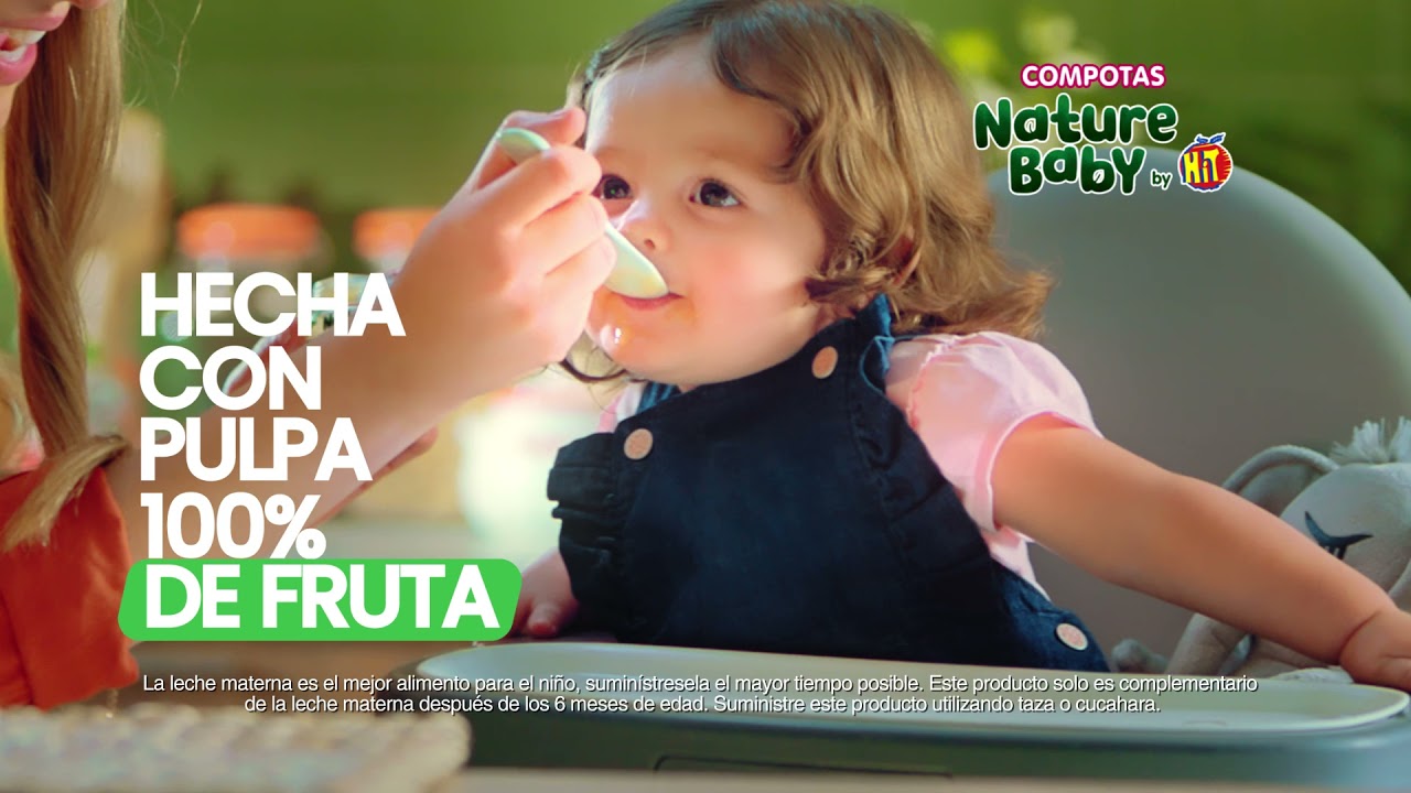 Compotas Nature Baby by Hit hechas con pulpa 100% de fruta - YouTube