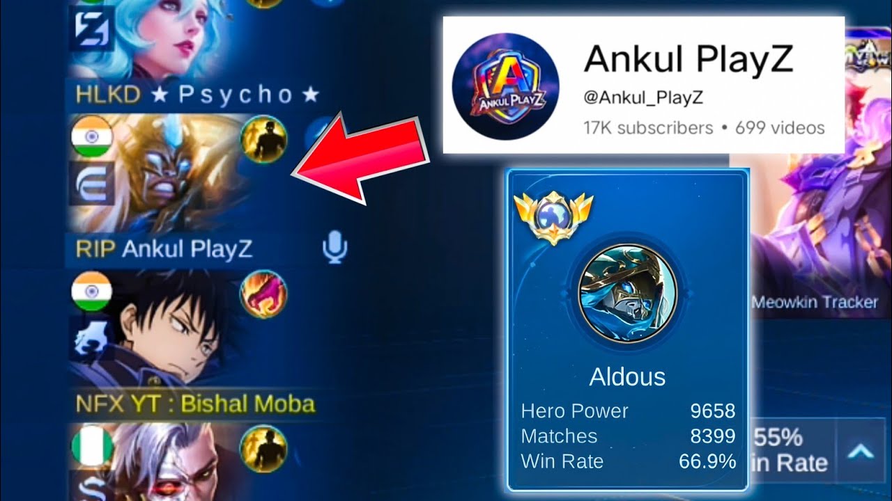 India 🇮🇳 ka Best Aldous 😱 @Ankul_PlayZ in Ranked Game | Moba Legends ...