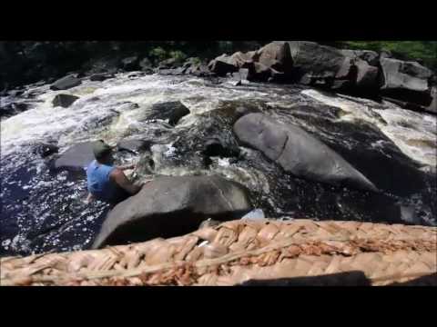 Fishing on Jump River at Big Falls - YouTube