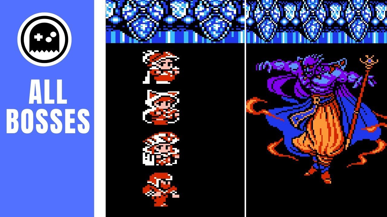 Final Fantasy III (NES) - All Bosses - YouTube