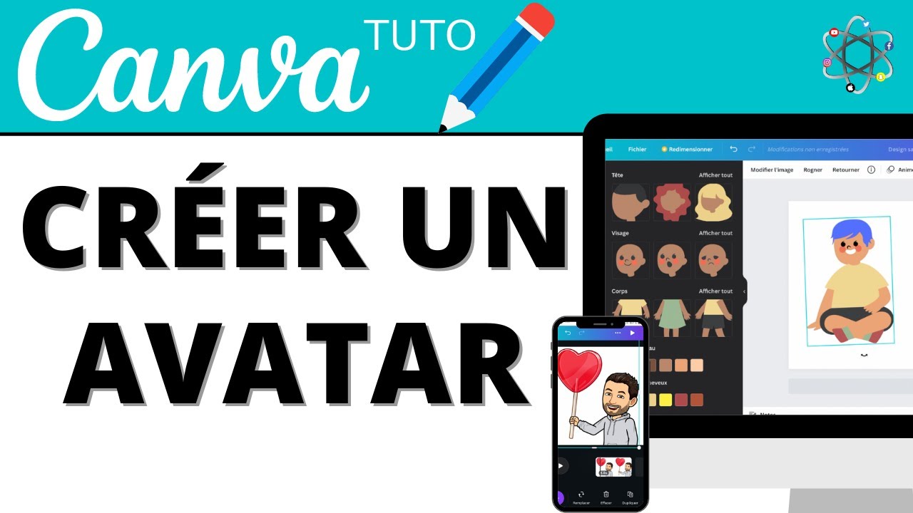 Créer son Avatar sur Canva - YouTube
