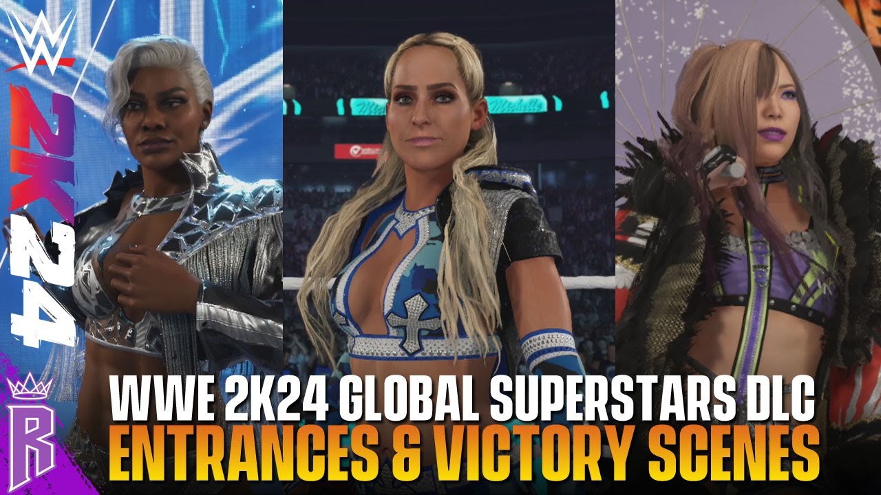WWE 2K24: Global Superstars DLC All Women's Entrances & Victory Scenes #WWE2K24 #WWE2K24DLC ...