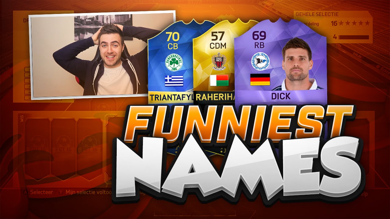 FIFA 16 - STUPIDEST NAMES!! - FIFA 16 Squad of Players with the ...