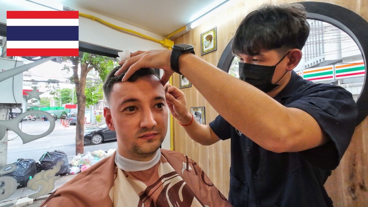 $10 Haircut In Bangkok, Thailand 🇹🇭 - YouTube
