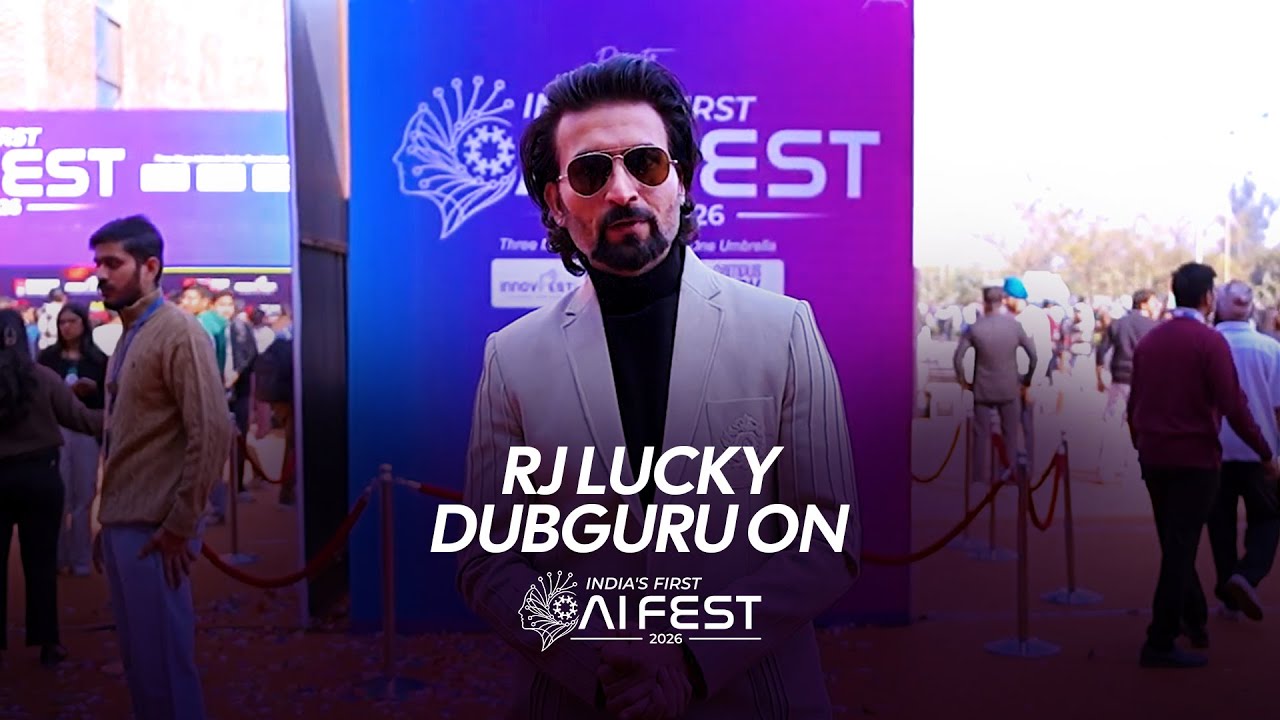 RJ Lucky Dubguru | AI Fest 2026 - Chandigarh University - YouTube