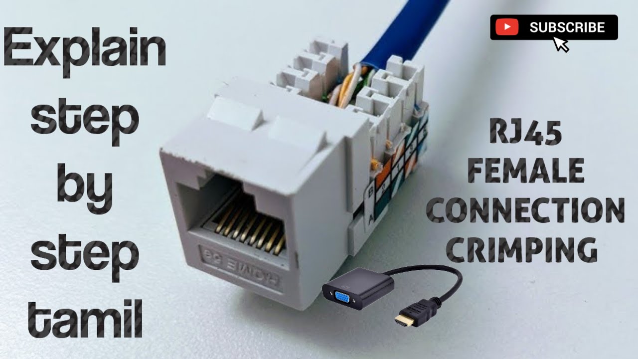 How to crimp a RJ 45 Female connector - YouTube