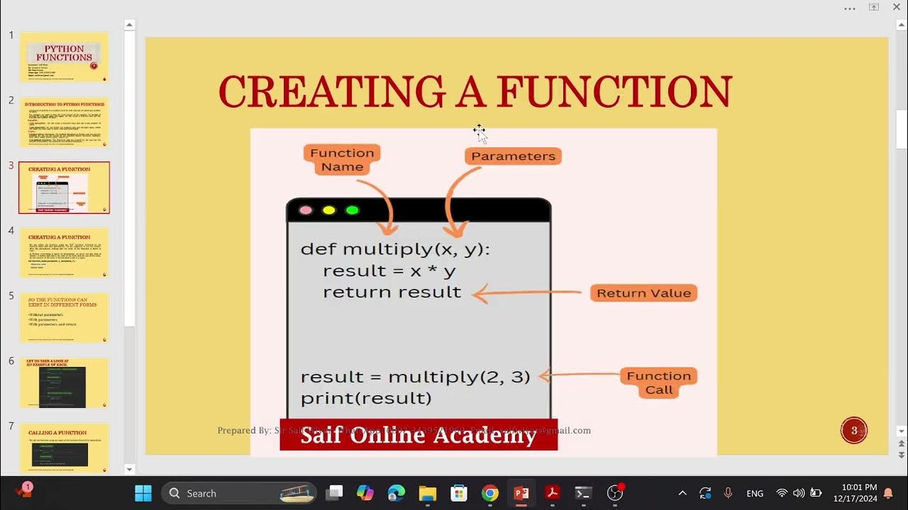 Lec#25 Python Functions part#01 - YouTube