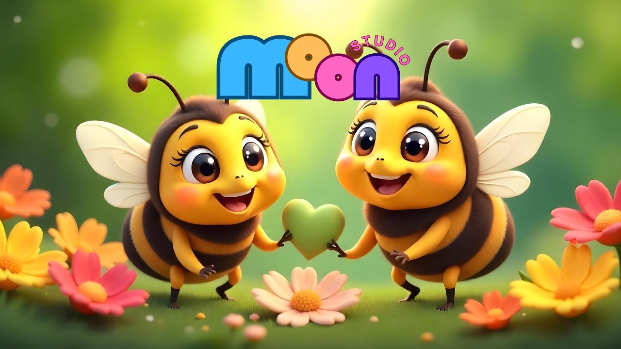 Buzz Buzz Busy Bees | Fun Kids Rhyme | @MoonStudio-IN #kidssong #rhymes #nurseryrhymes - YouTube