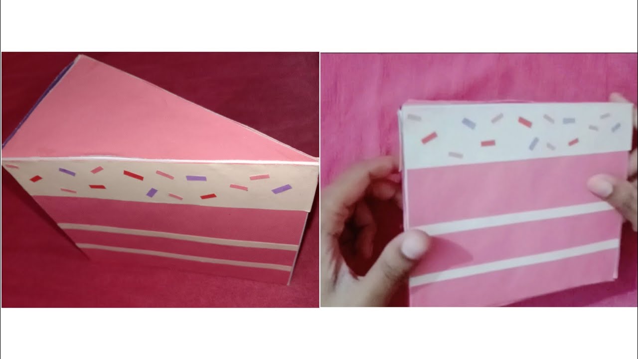 Scrapbook Idea || Mini cake slice shape scrapbook || Samira's Drawings ...