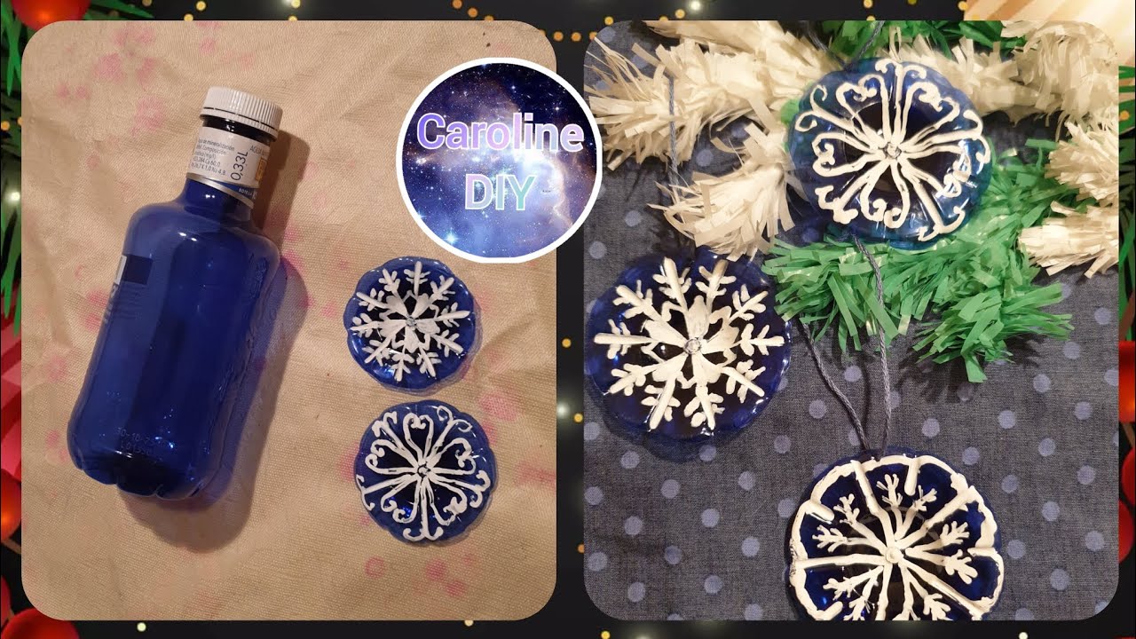 Snowflake/ Recycled Christmas Tree Decorations - YouTube