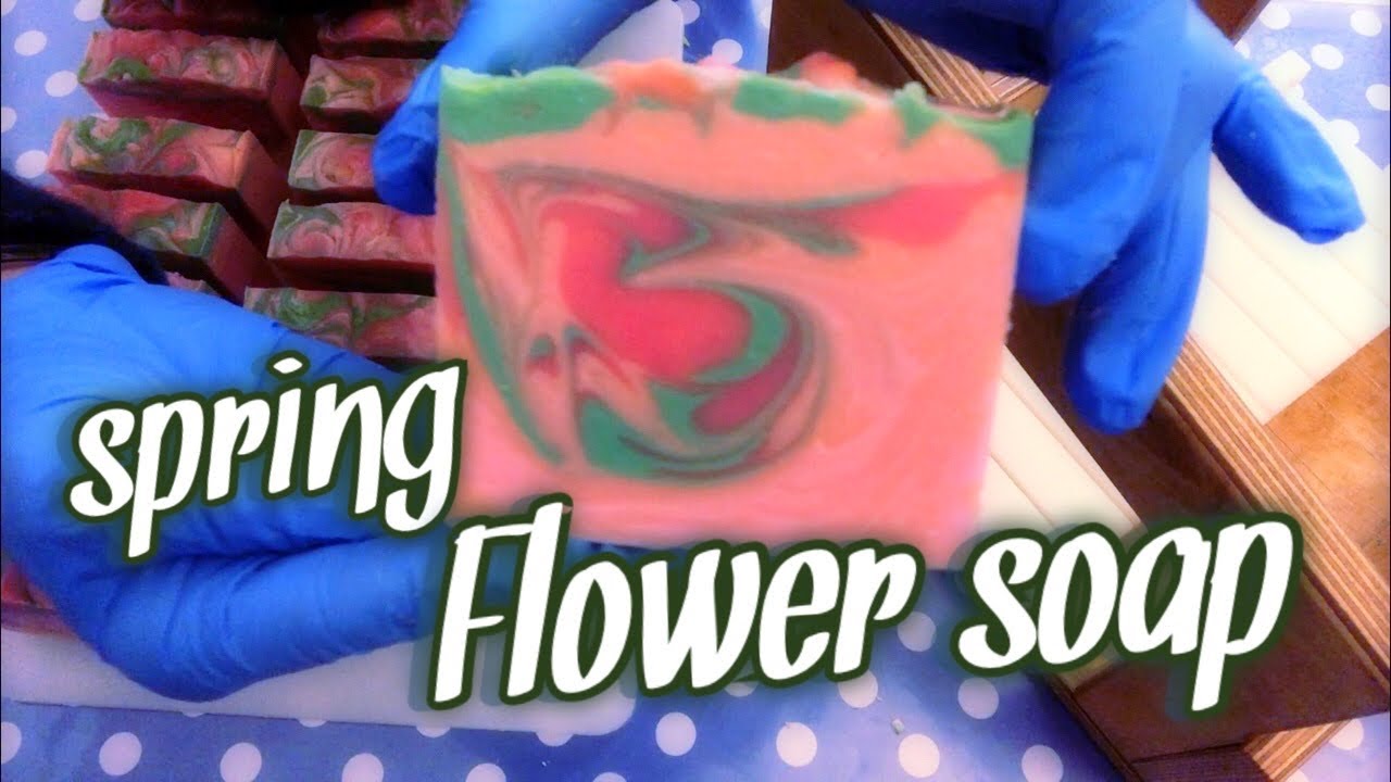SPRING FLOWER SOAP | A COLD PROCESS SOAP MAKING VIDEO - YouTube