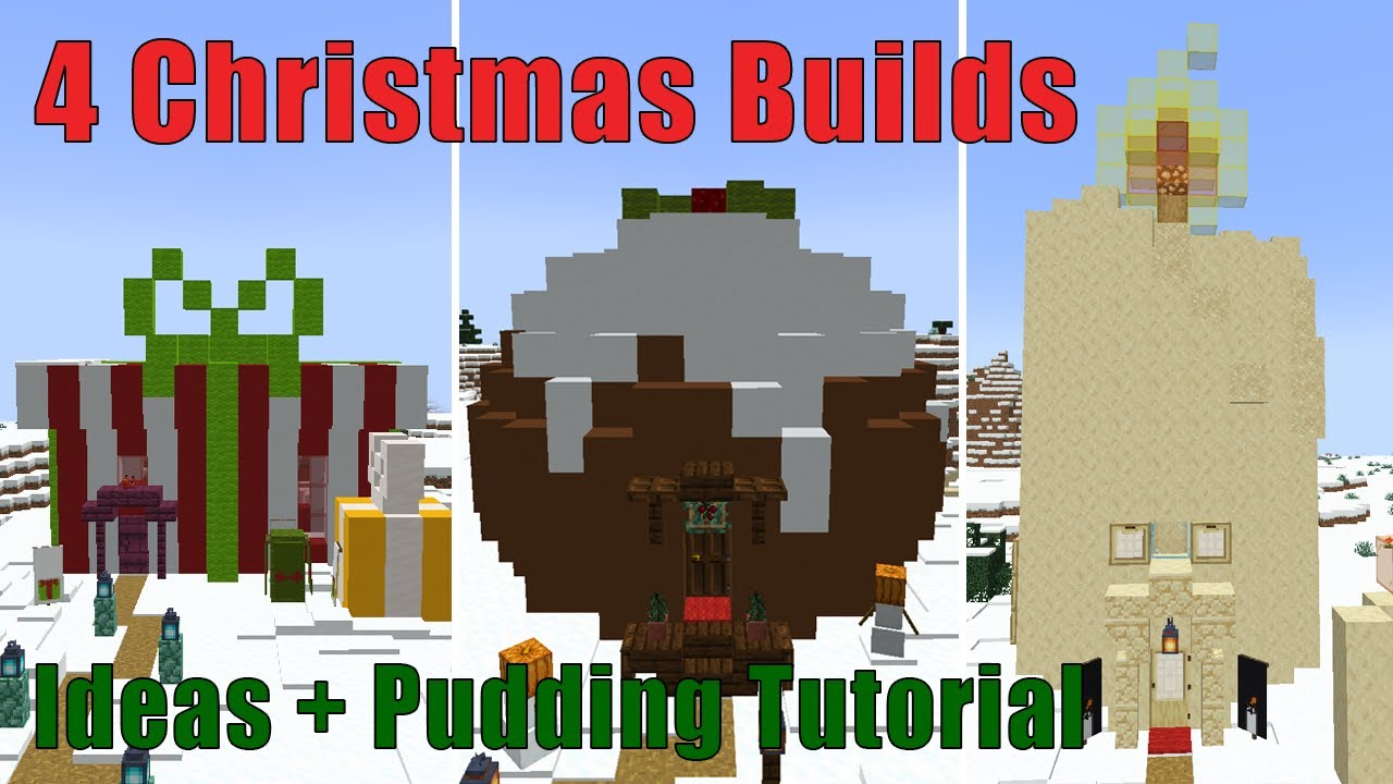 Minecraft Christmas Build Ideas | Pudding House Tutorial - YouTube