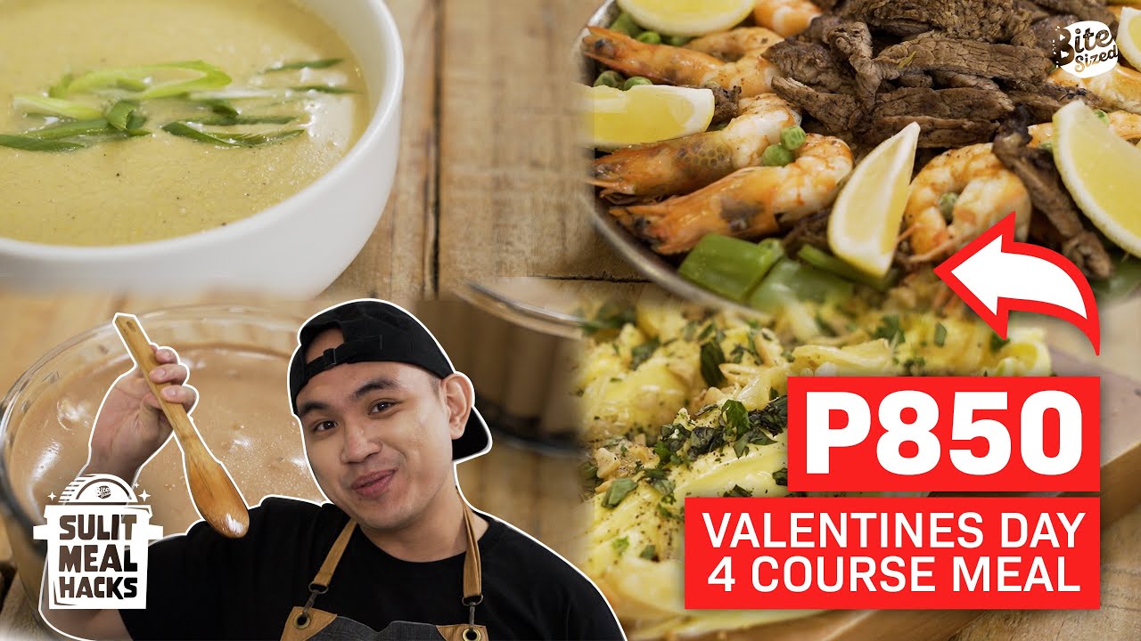 Valentine's Day 4 Course Meal | Sulit Meal Hacks - YouTube