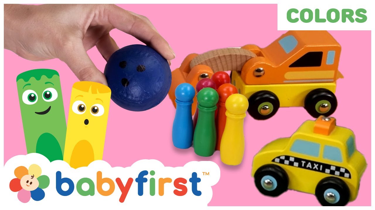 Toddler Learning Video | COLOR CREW MAGIC - Vehicles & Bowling Game for ...