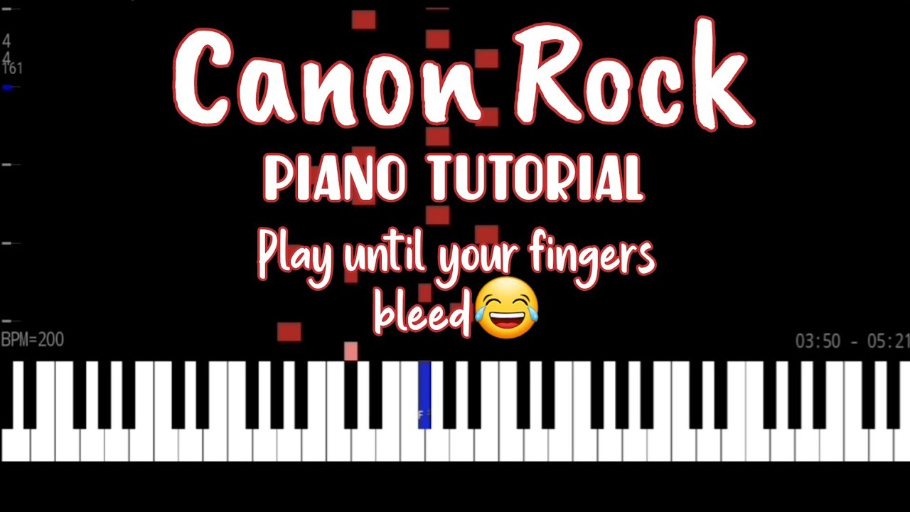 CANON ROCK PIANO TUTORIAL - YouTube