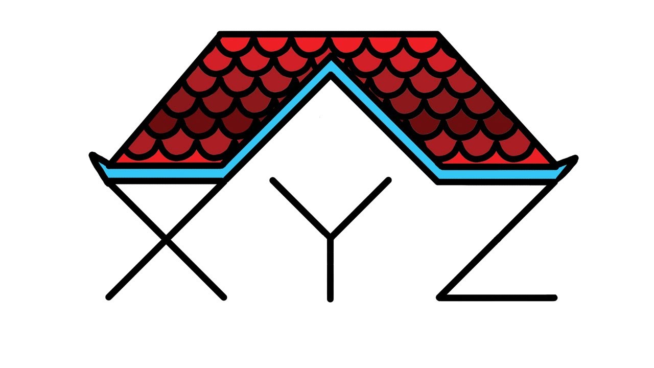 How To Make Home Drawing Easily From Letter XYZ | Drawing Home From XYZ ...