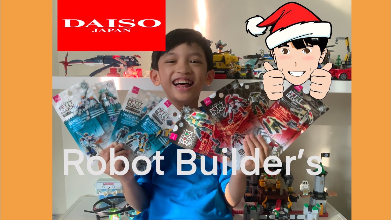 Petit Block Daiso Robot Builder’s : 8 collectible toys - YouTube