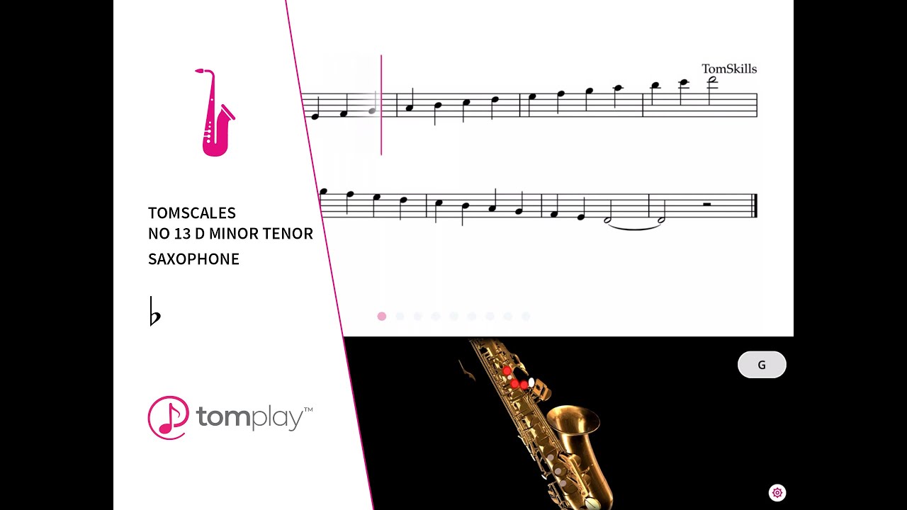 D Minor Tenor Saxophone Scale (Sheet Music and Backing Track) 🎷 - YouTube