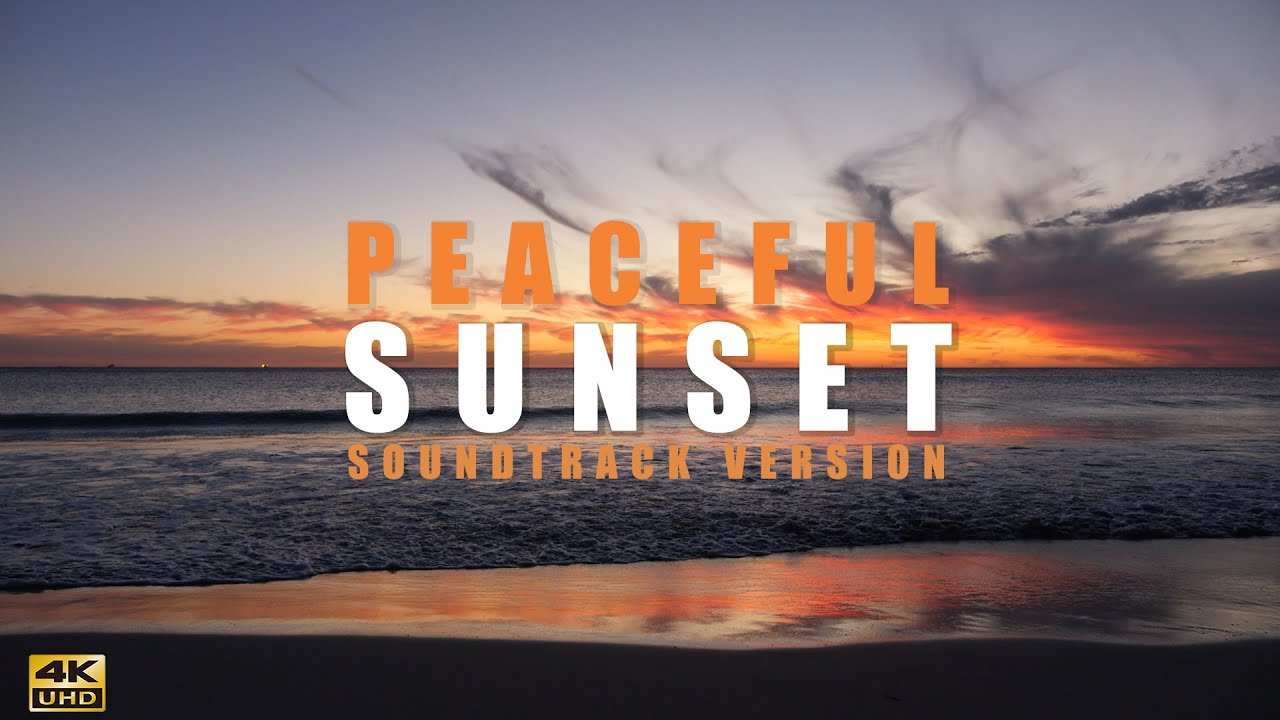 Meditation nature background - peaceful beach sunset - waves and ...