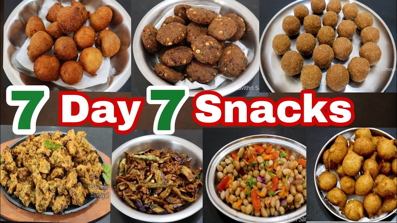 7 நாள் 7 பலகாரம்- 7 Day 7 Snacks & Side Dish Recipes - YouTube
